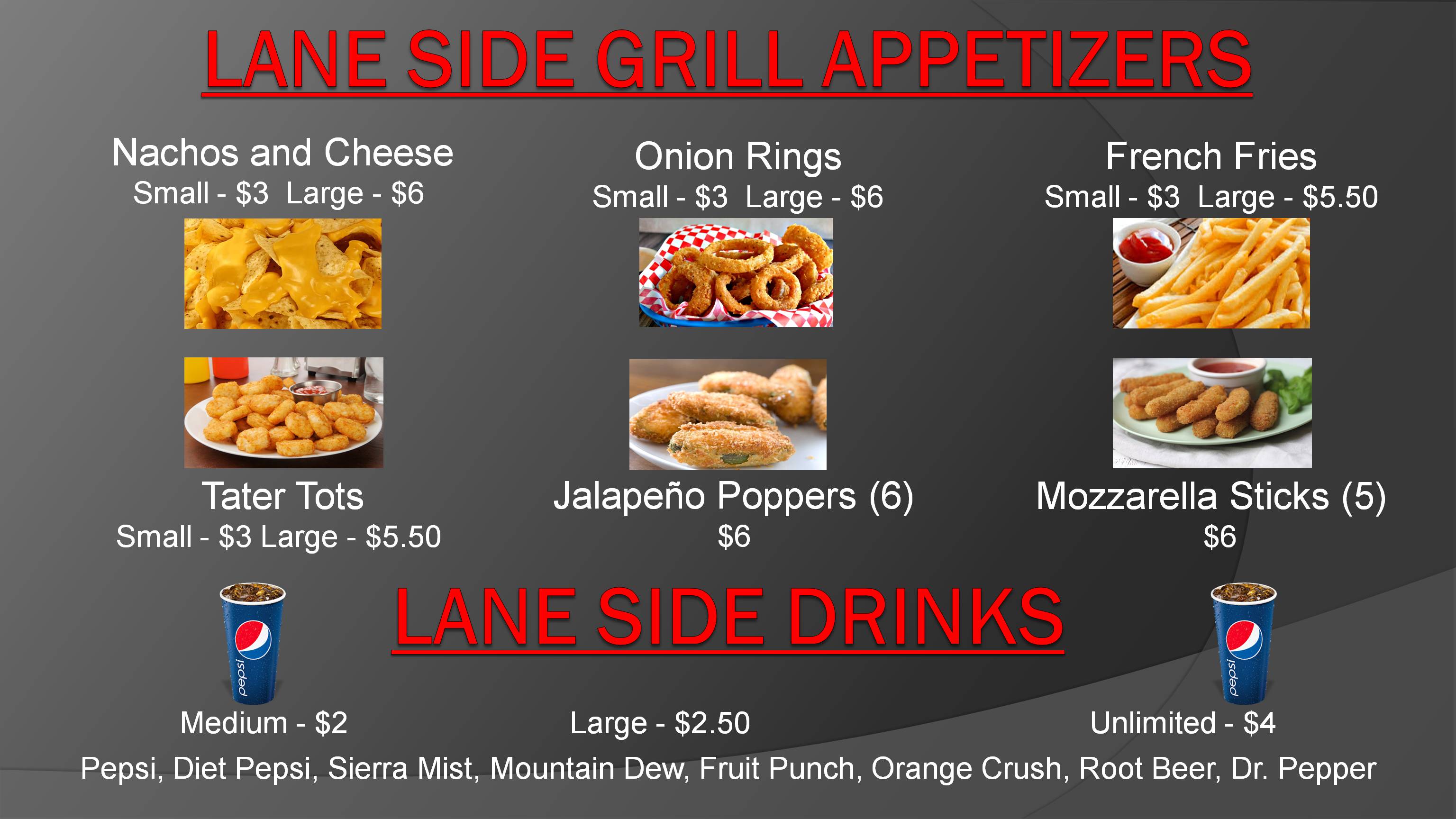 Lane side Grill | Town n Country Lanes